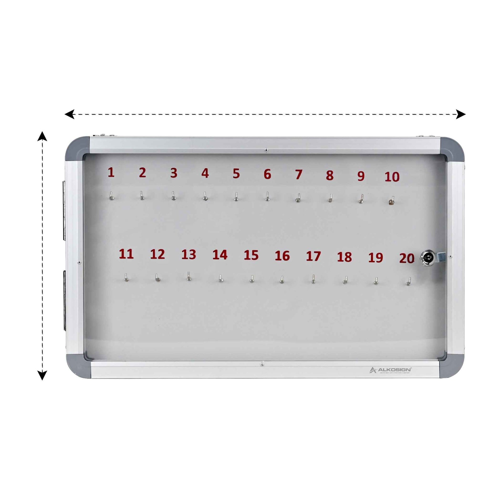 Key Cabinet With Laminated Back for Secure Office Storage