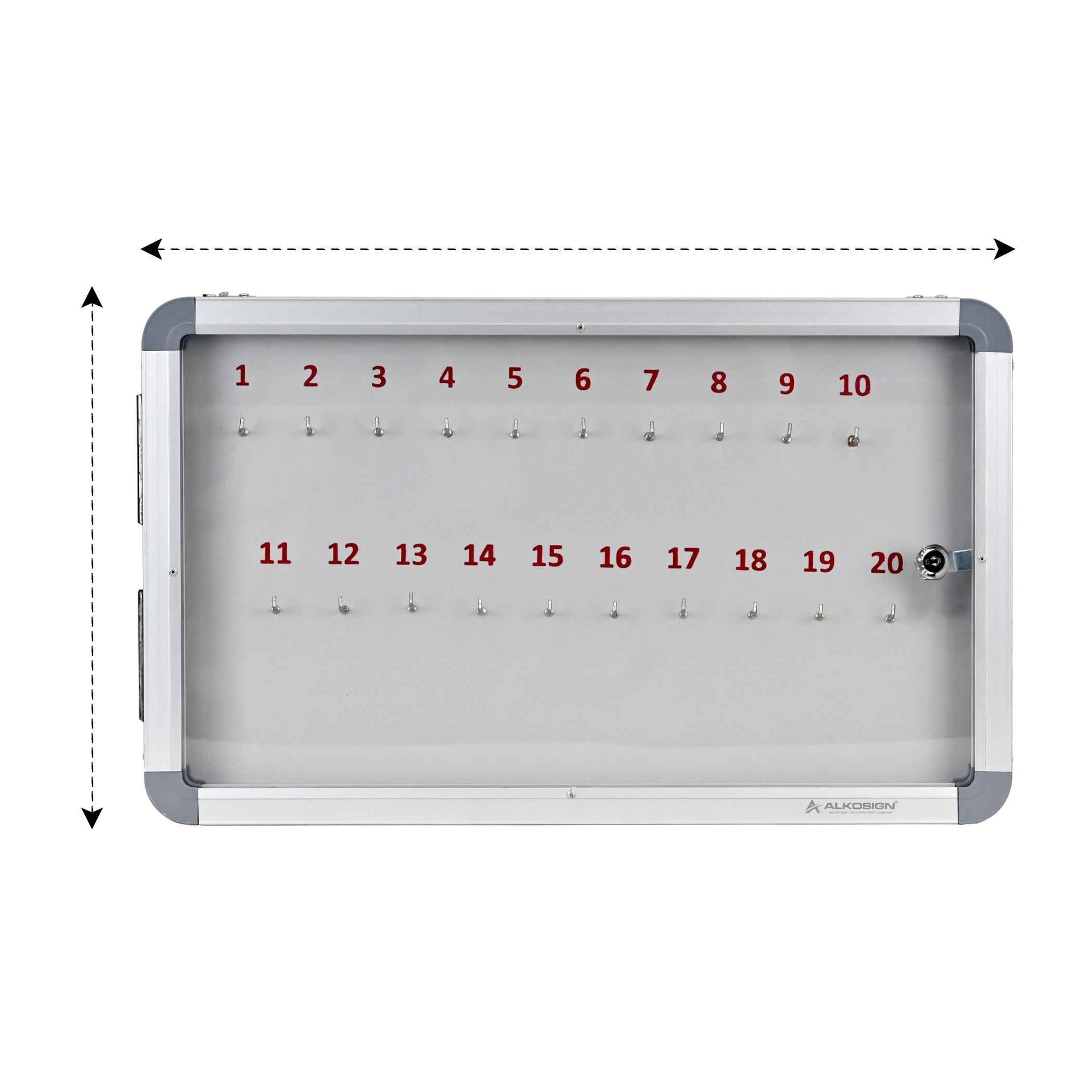 Key Cabinet With Laminated Back for Secure Office Storage