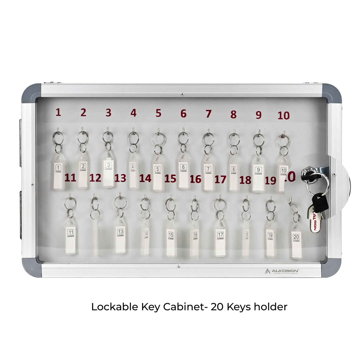 Key Cabinet With Laminated Back for Secure Office Storage