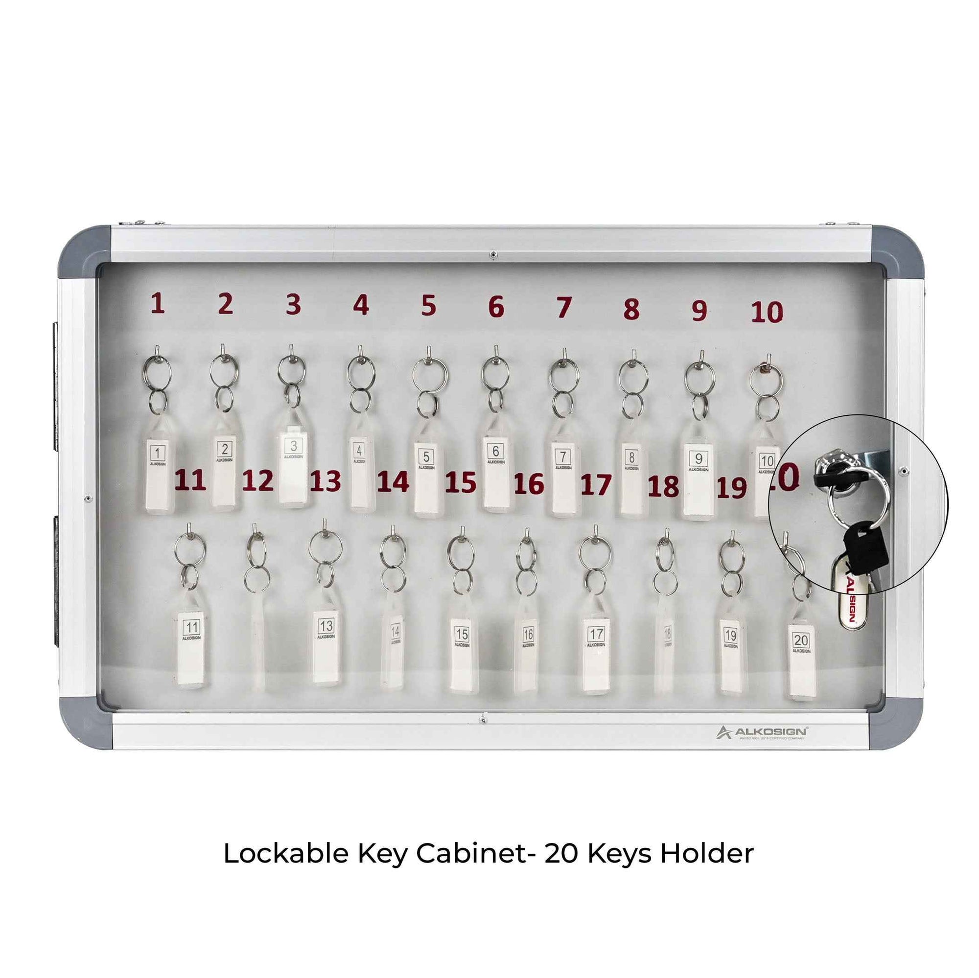 Key Cabinet With Laminated Back for Secure Office Storage