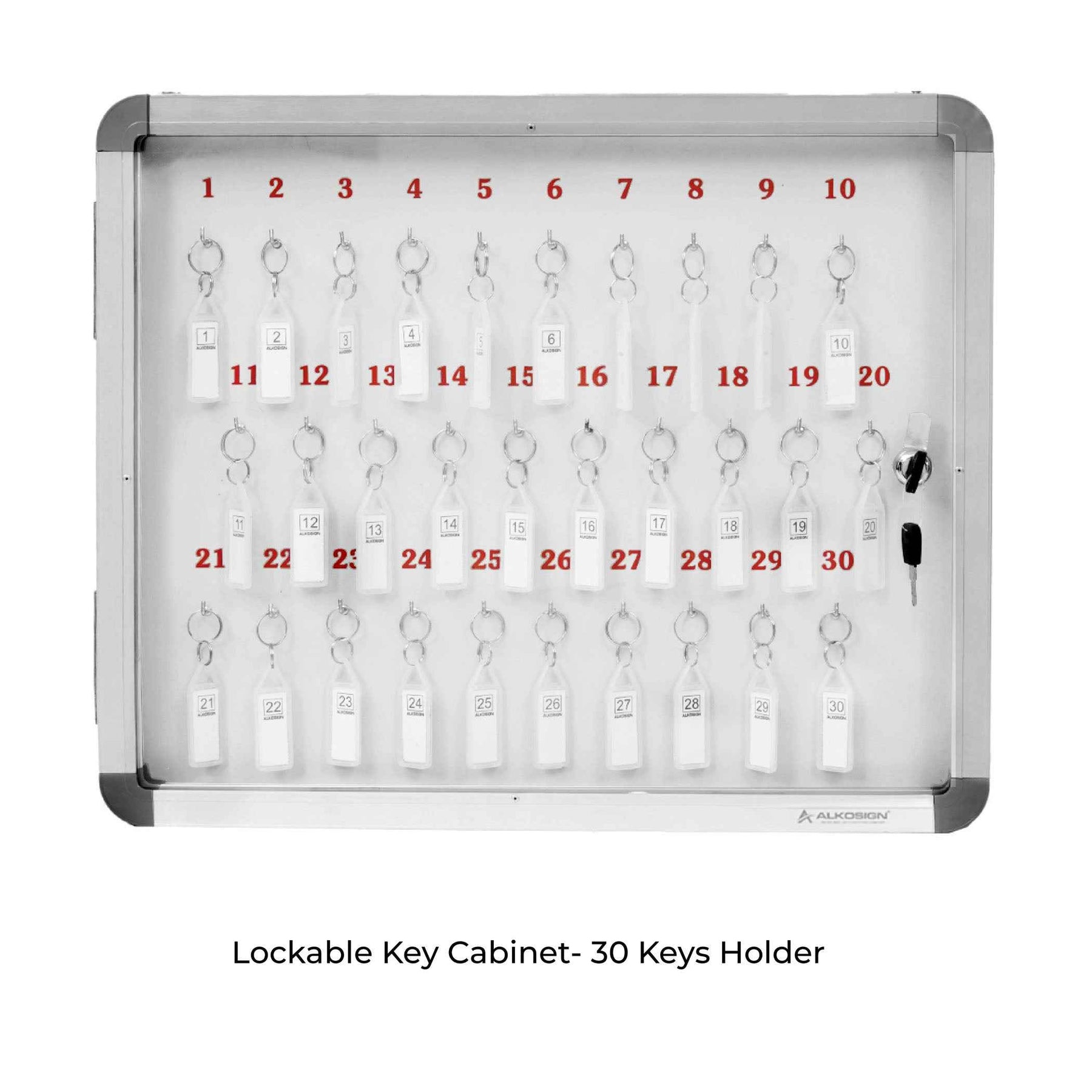 Key Cabinet With Laminated Back for Secure Office Storage