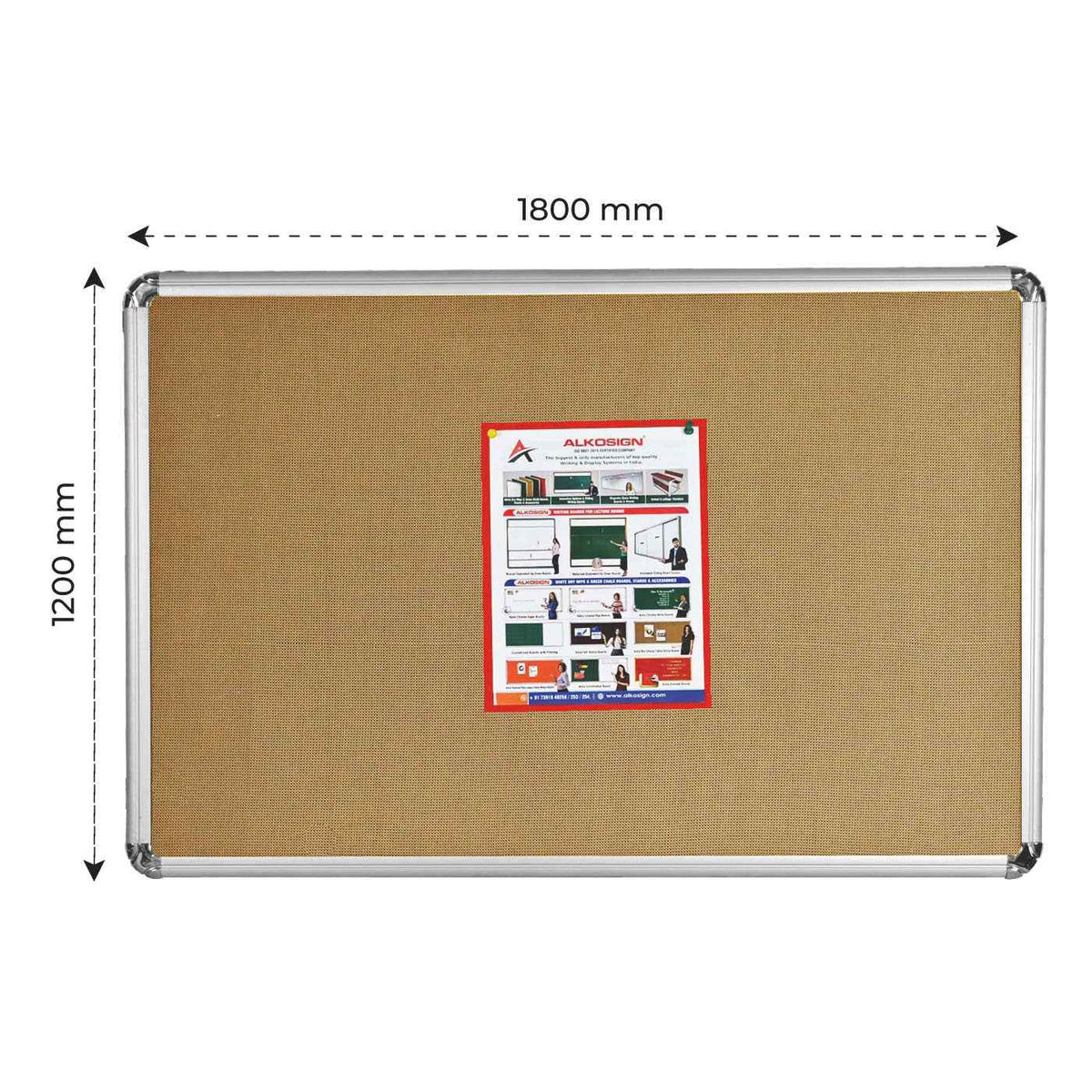 Astra Mini Checks Fabric Notice Board - Stylish & Functional